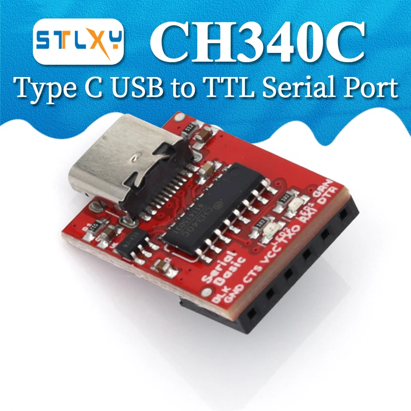 3.3V 5V TYPE C USB to TTL Serial Port CH340C Module CH340 USB Bus ...