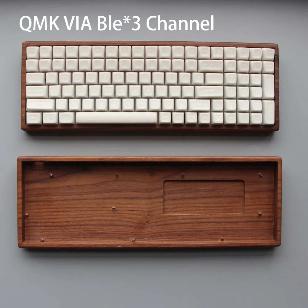 North-American-Walnut-Wooden-CNC-96-Layout-100keys-Case-Mechainical ...