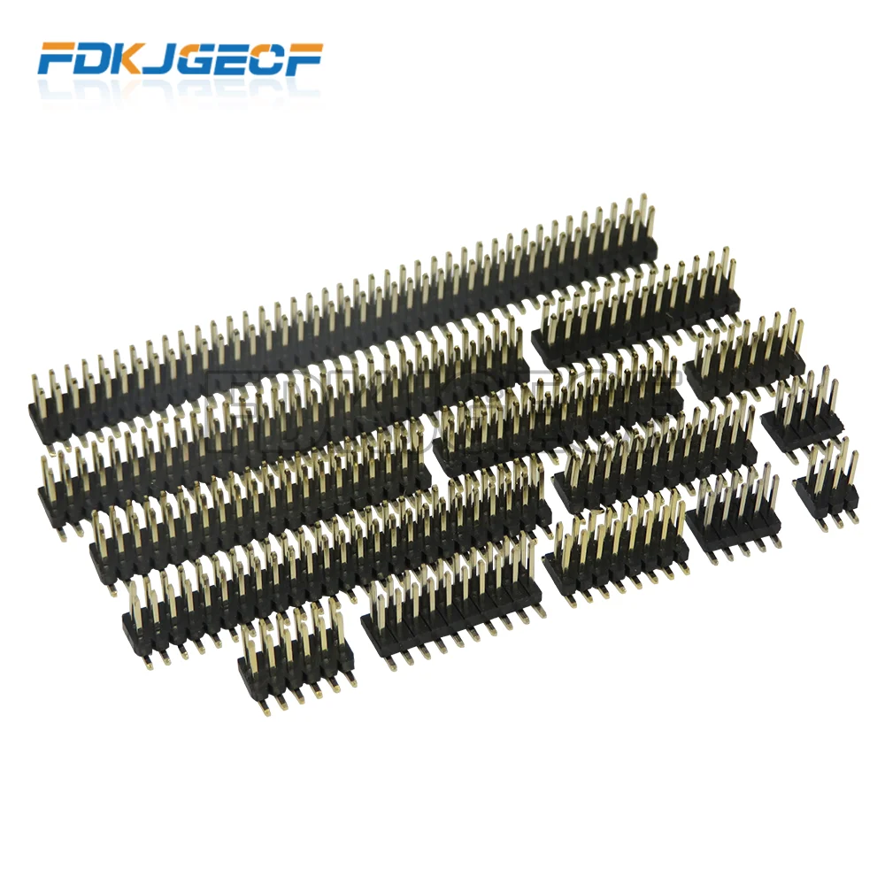 10pcs Smd 1.27mm Strip Double Row Male Pinheader Socket Pitch Strip Connector Smt 2*3/4/5/6/7/8 ...