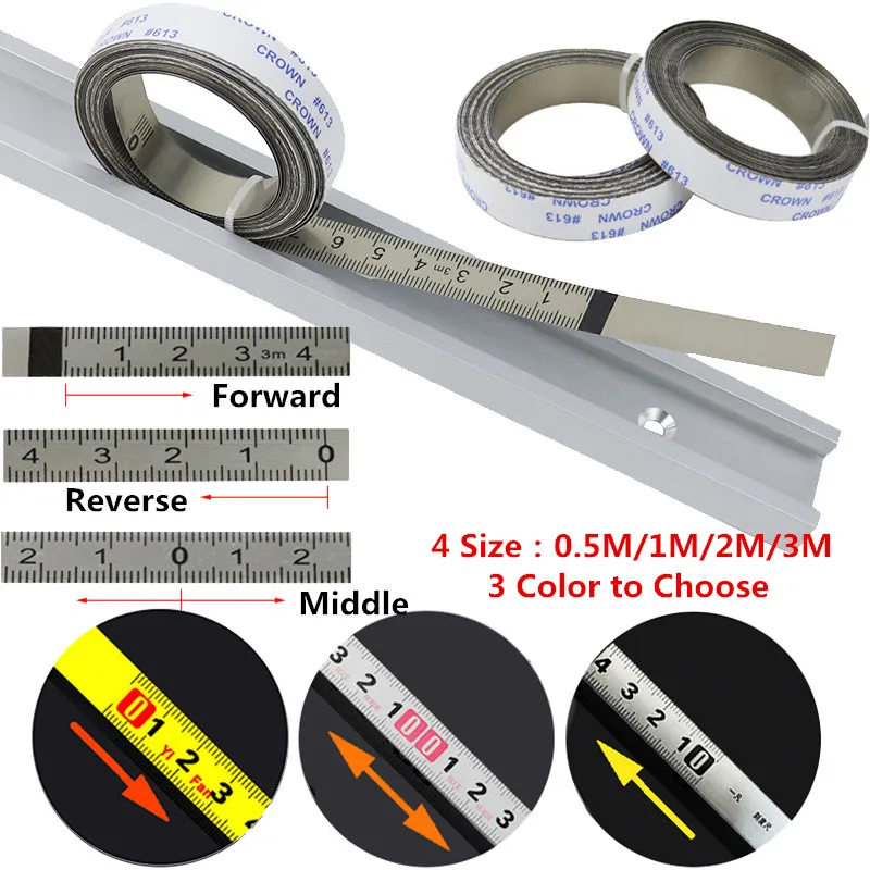 3-Color-0-5-1-2-3M-Self-Adhesive-Miter-Saw-Track-Tapes-Measure-Backing ...