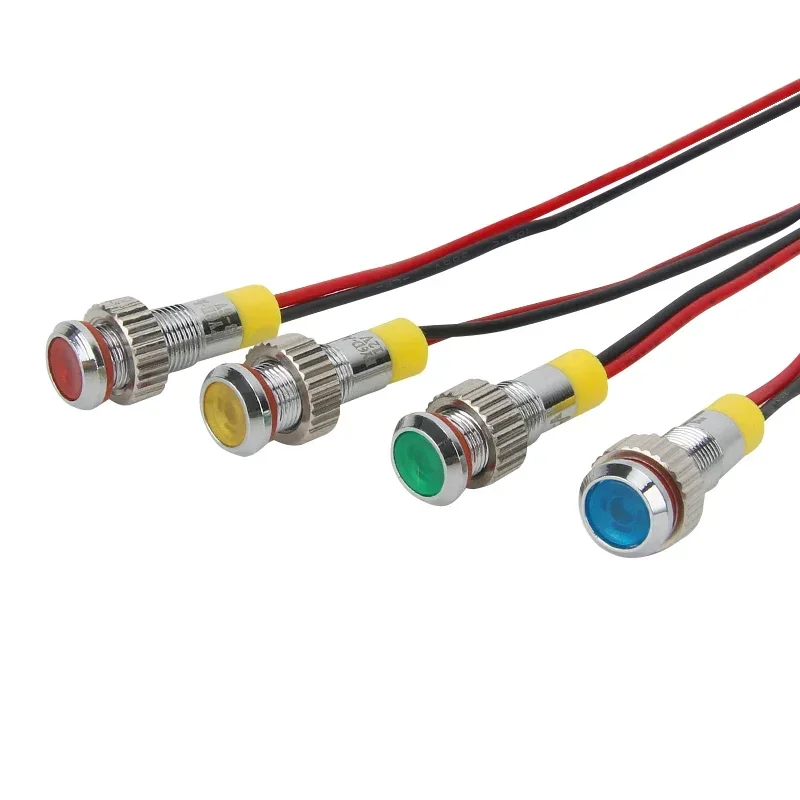 Waterproof-Metal-LED-Signal-Light-Indicador-de-advert-ncia-Pilot-Wires ...