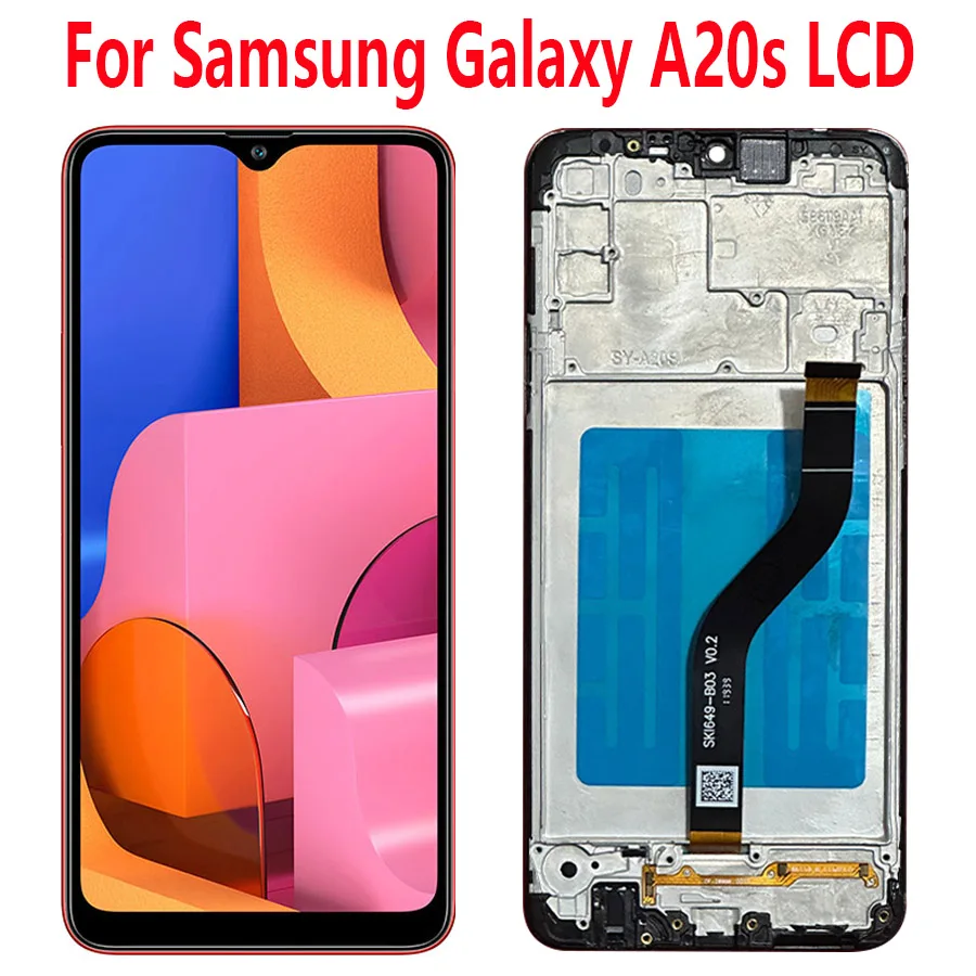 Pantalla LCD Original de 6,5 "para Samsung Galaxy A20s, Panel de Sensor ...