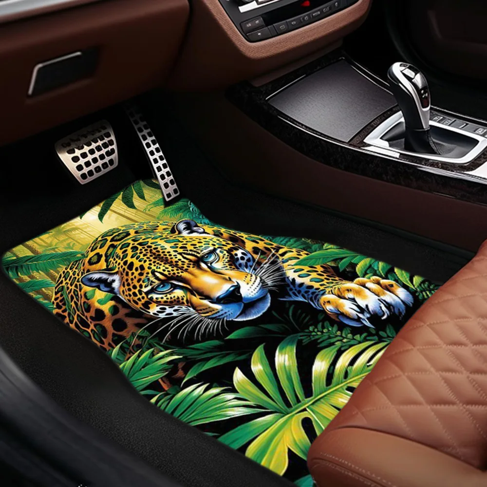 Car Floor Mat Animal Leopard General Front And Rear Seat Mat Non-slip ...