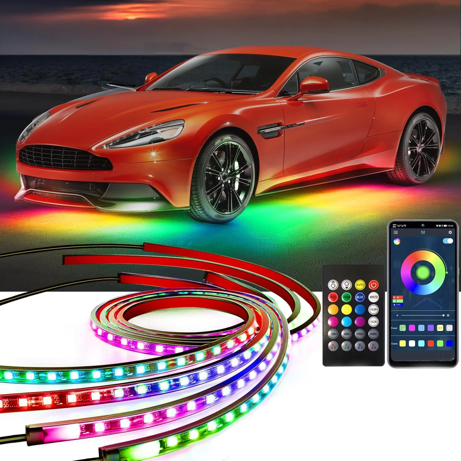 4-em-1-neon-led-carro-underglow-luz-inferior-rgb-flex-vel-prova ...