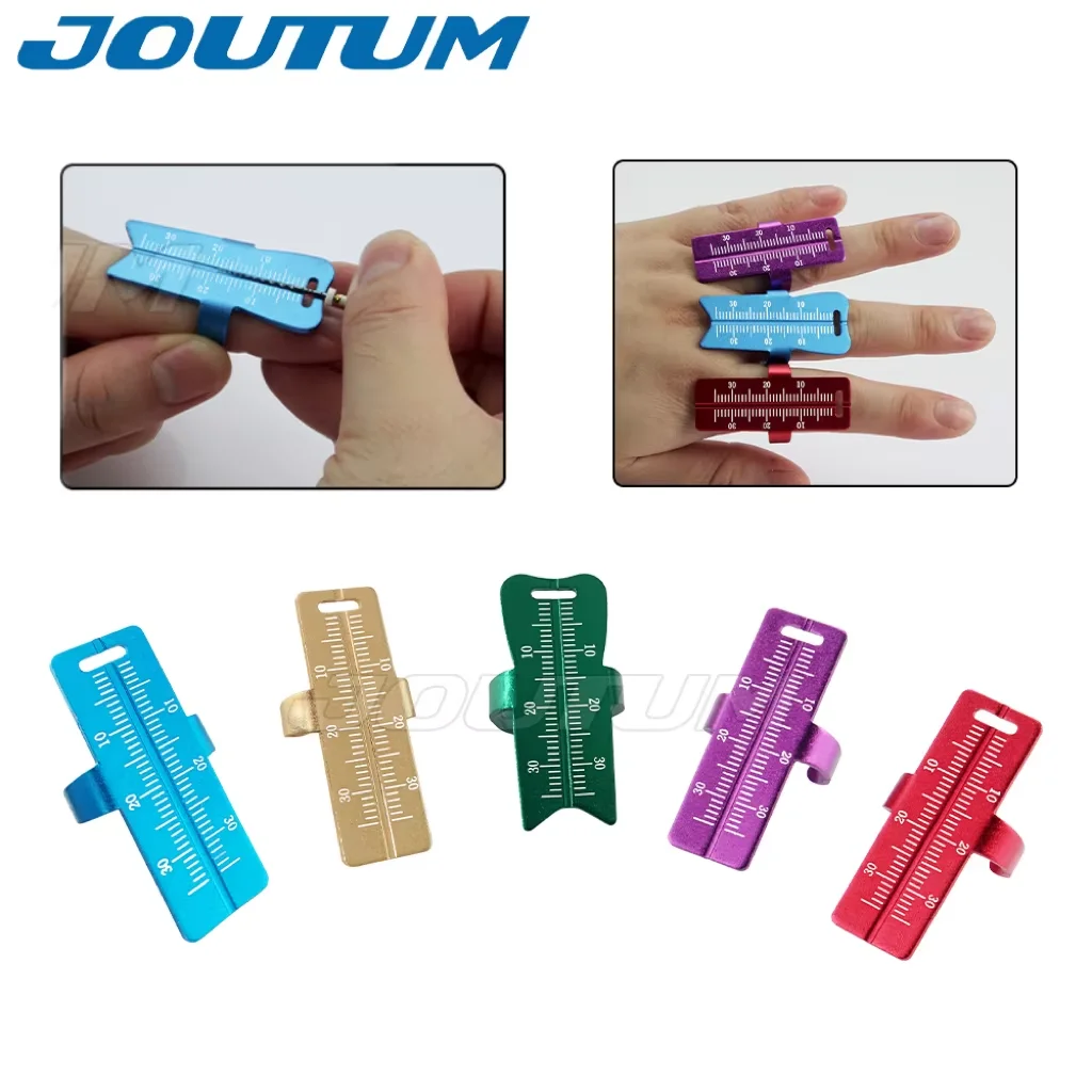 1pc Dental Rulers Aluminium Dentist Endo Finger Ruler Measure Scale ...