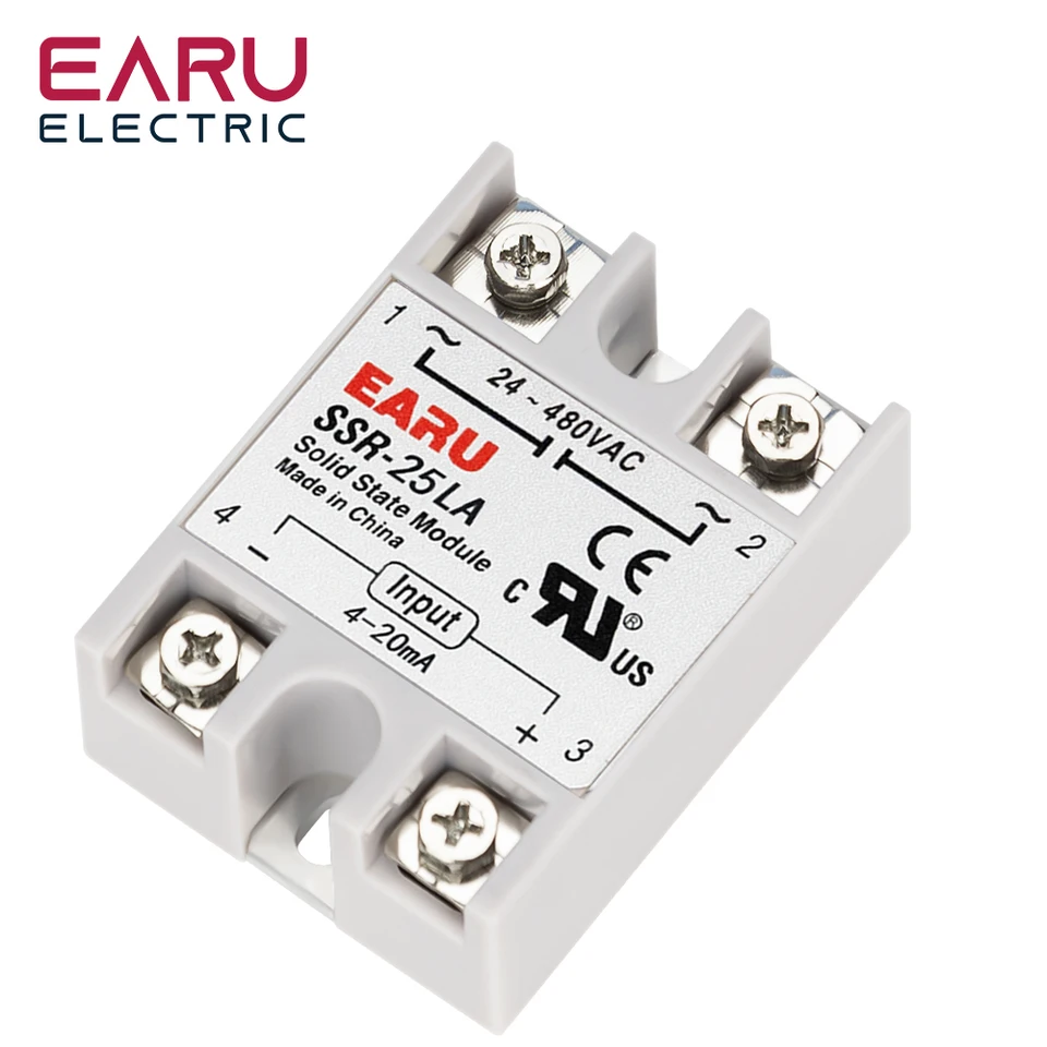 Industrial Temperature Control Relay 25A Solid State Relay With 0-10V ...