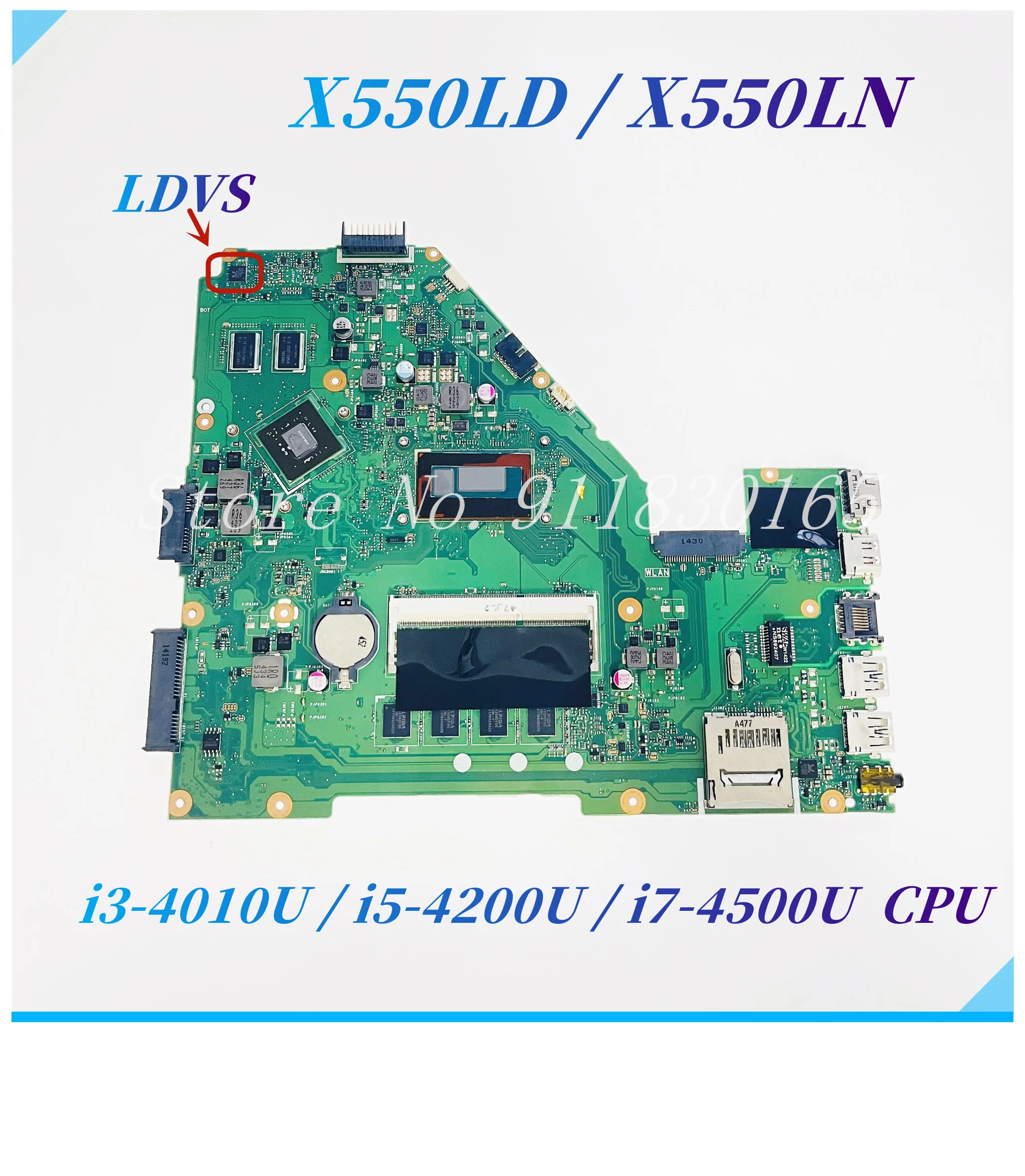 X550LD Mainboard For ASUS X550LD X550LC X550LN X550L F550L A550L Laptop ...