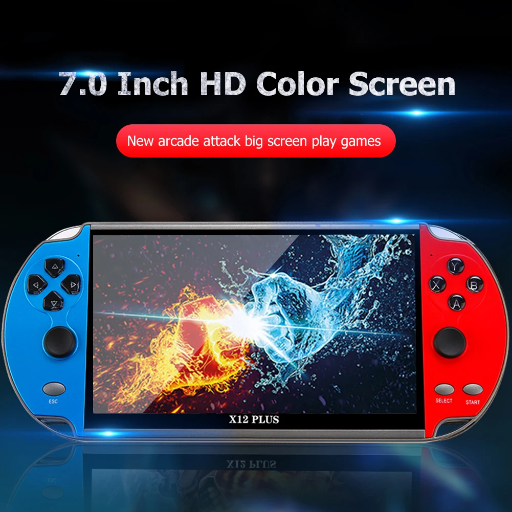 X12 Plus - Console de jeu vidéo rétro portable avec écran HD, plus de 7 ...