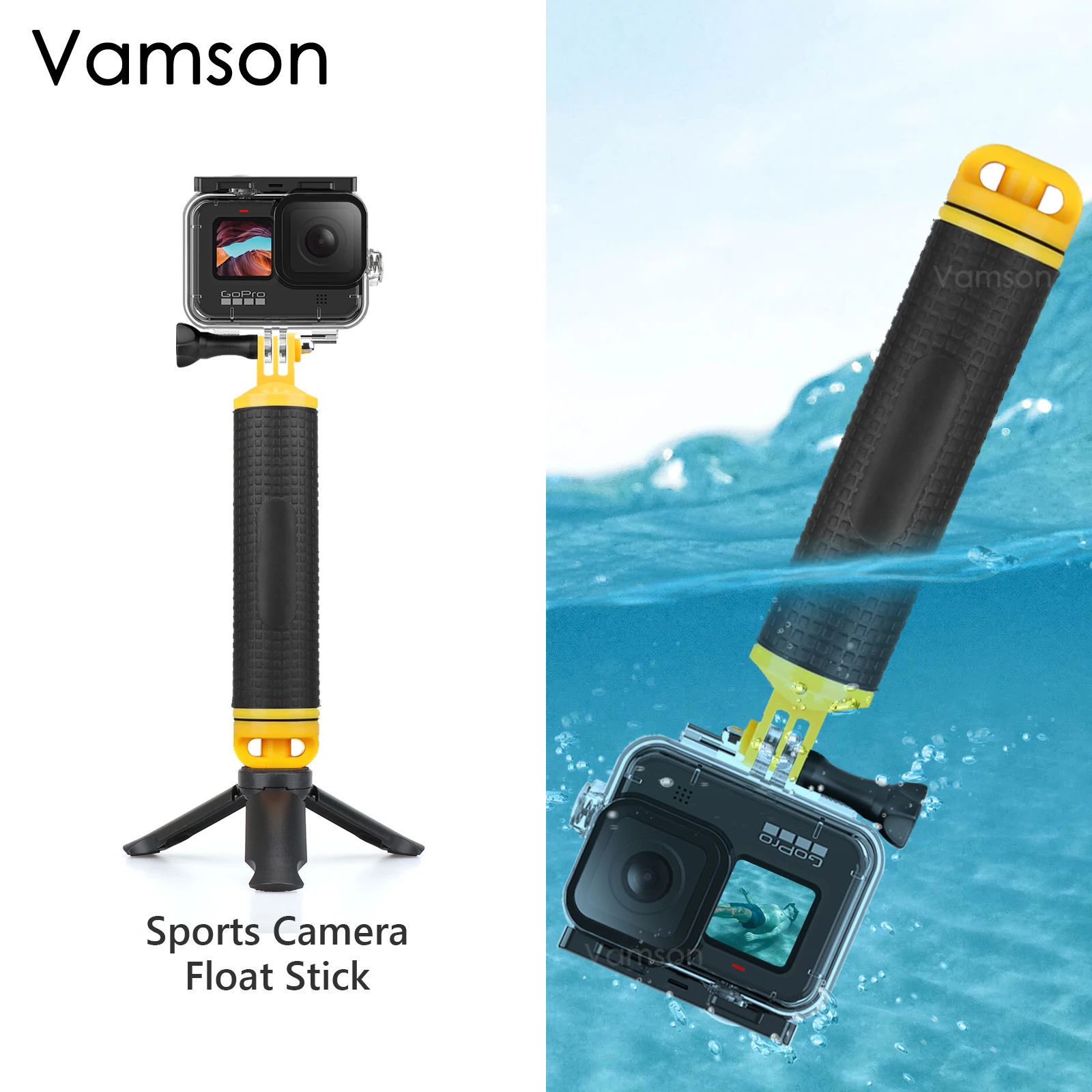 Vamson-for-GoPro-Hero-11-10-9-8-7-6-5-Yellow-Water-Float-Hand-Grip.jpg