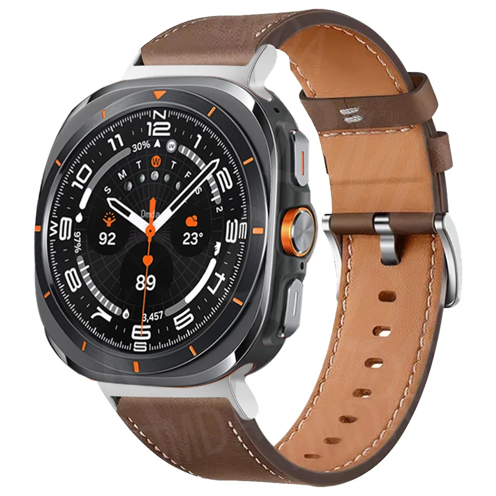 Leather-Strap-For-Samsung-Galaxy-Watch-Ultra-Straps-Galaxy-Watch-7 ...
