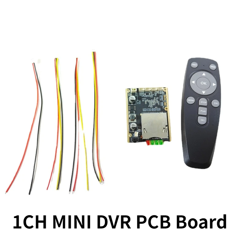 1CH MINI DVR PCB Board with D1 Resolution Remote control H264 Support ...