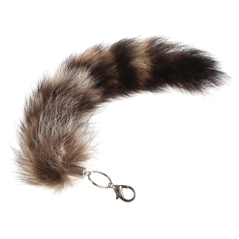 for KEY Ring Raccoon Coat Tails Chain Keychain Keyring Gift New Wholesale