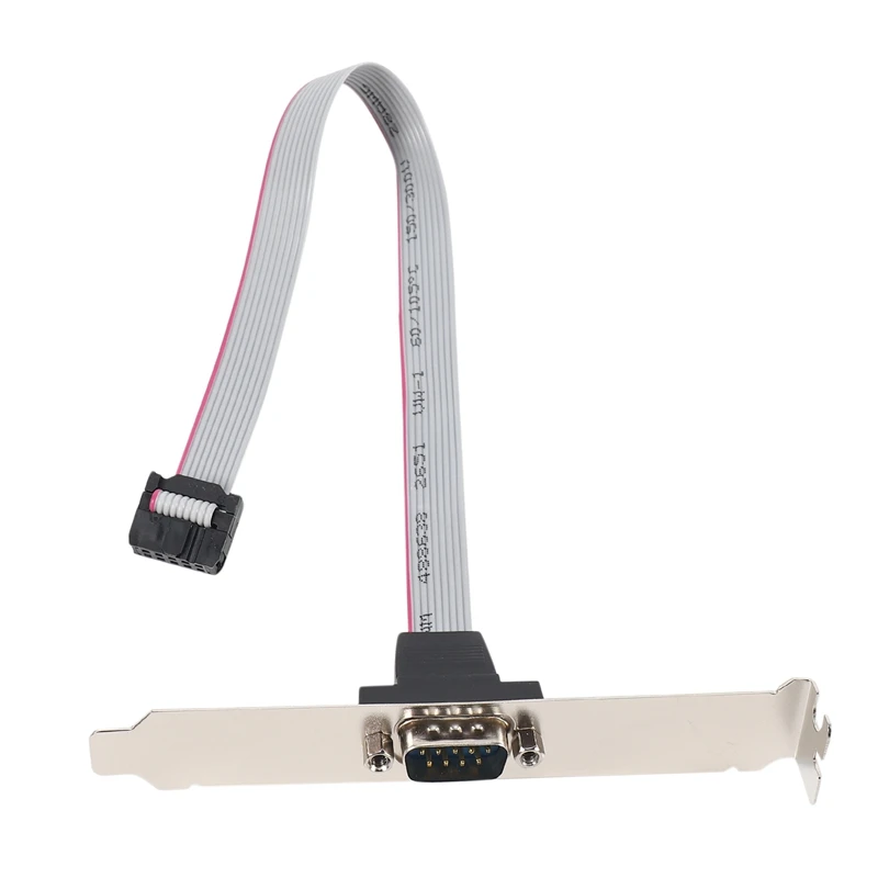 1 Port 28Cm DB9 Serial Port Bracket To 10 Pin Header Low Profile (PLATE ...