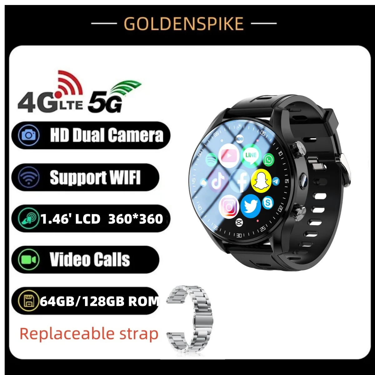 Rel-gio-inteligente-prova-d-gua-para-homens-e-mulheres-cart-o-SIM-c ...