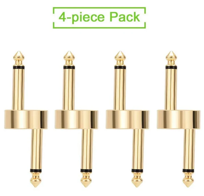 Rowin Guitar Pedal Connector Pedal Couplers Straight Type 4 Pcs TS ...