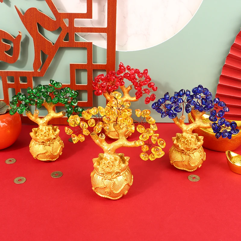 Lucky-Money-Tree-Chinese-Gold-Ingot-Crystal-Fortune-Tree-Ornament ...