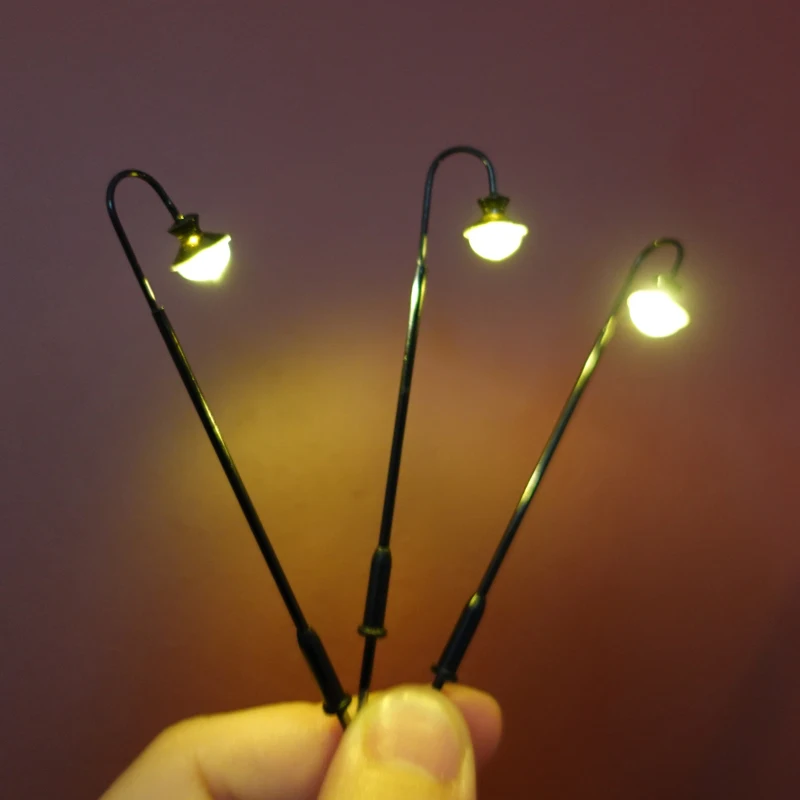 3PCS-HO-Scale-Model-Railway-Lamppost-LED-Park-Lanterns-Street-Lamp ...