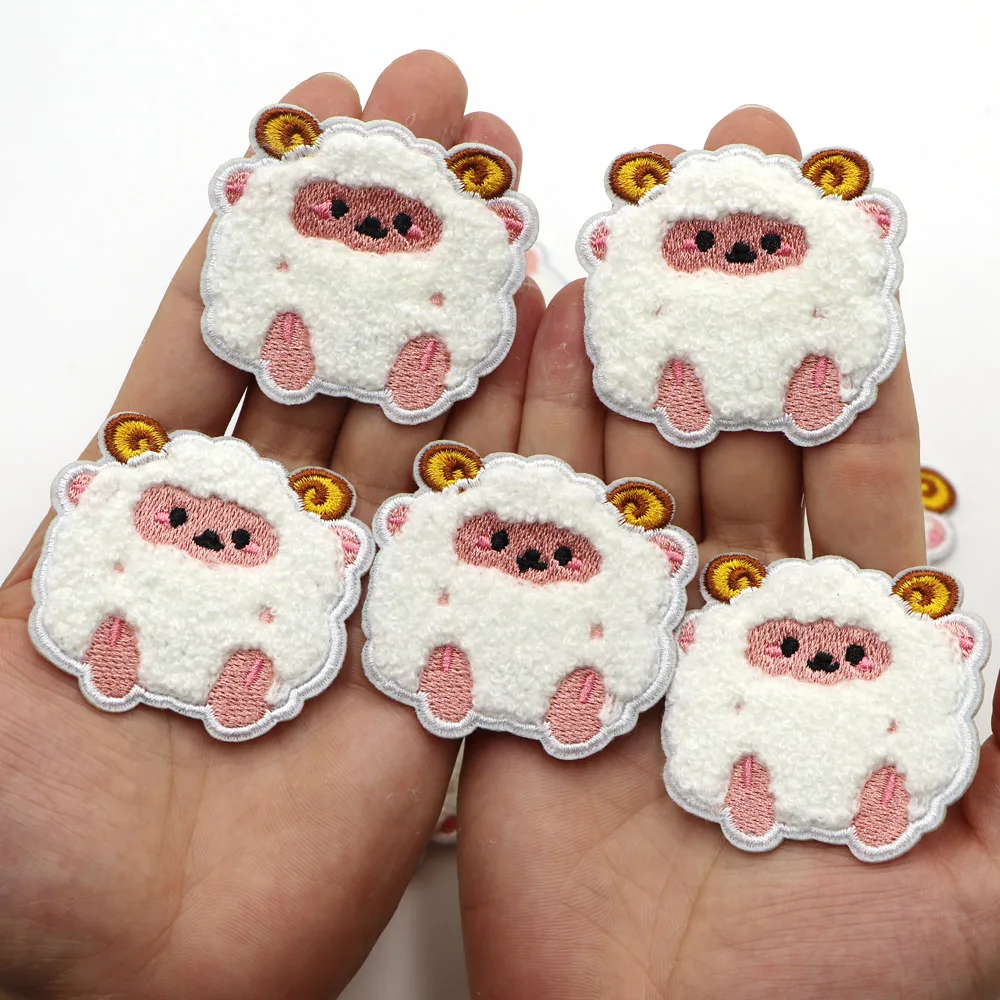 3PC-Lot-Cute-Sheep-Chenille-Embroidered-Patches-Iron-on-Applique-Patch ...