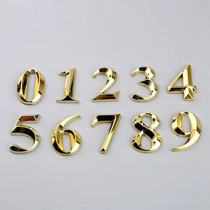 1pc-Height-5cm-Golden-Home-Sticker-Address-Door-Label-Gold-Modern-House ...