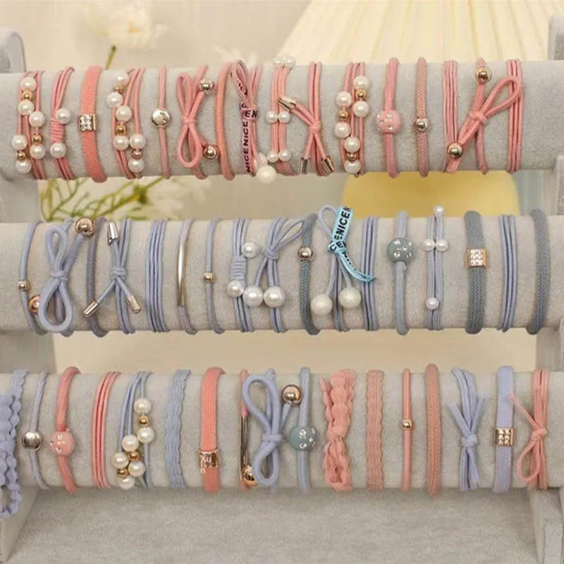 12-16-50pcs-Elastic-Hair-Bands-For-Women-Pearl-Fashion-Girl-Hair-Ties ...