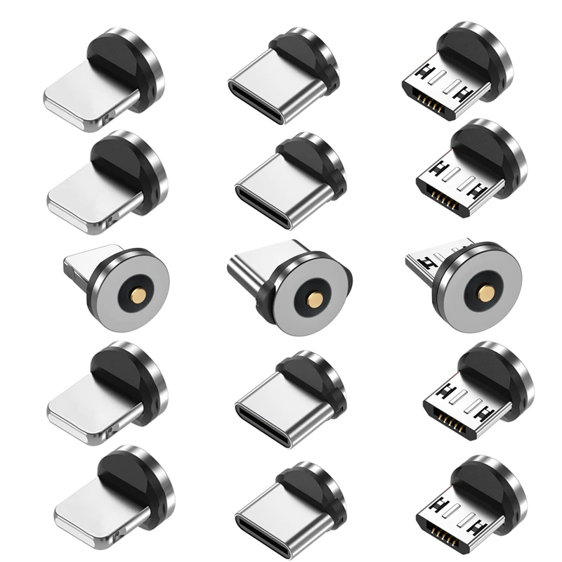 5PCS-Magnetic-Plug-Connector-Universal-Round-Magnetic-Cable-Type-C ...