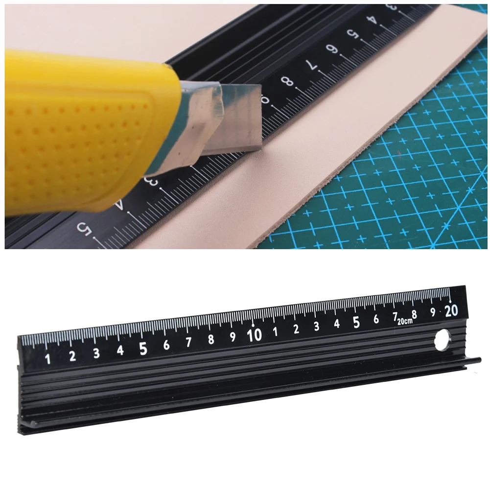 Aluminum-Alloy-Anti-Slip-Calibration-Ruler-Cutting-Drawing-Tools-School ...