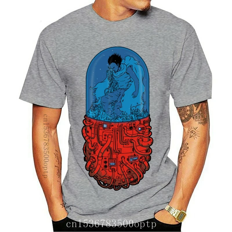 Kaus Kapsul Baru 41 película Budaya Pop Anime Akira Pills Tetsuo Vneck ...