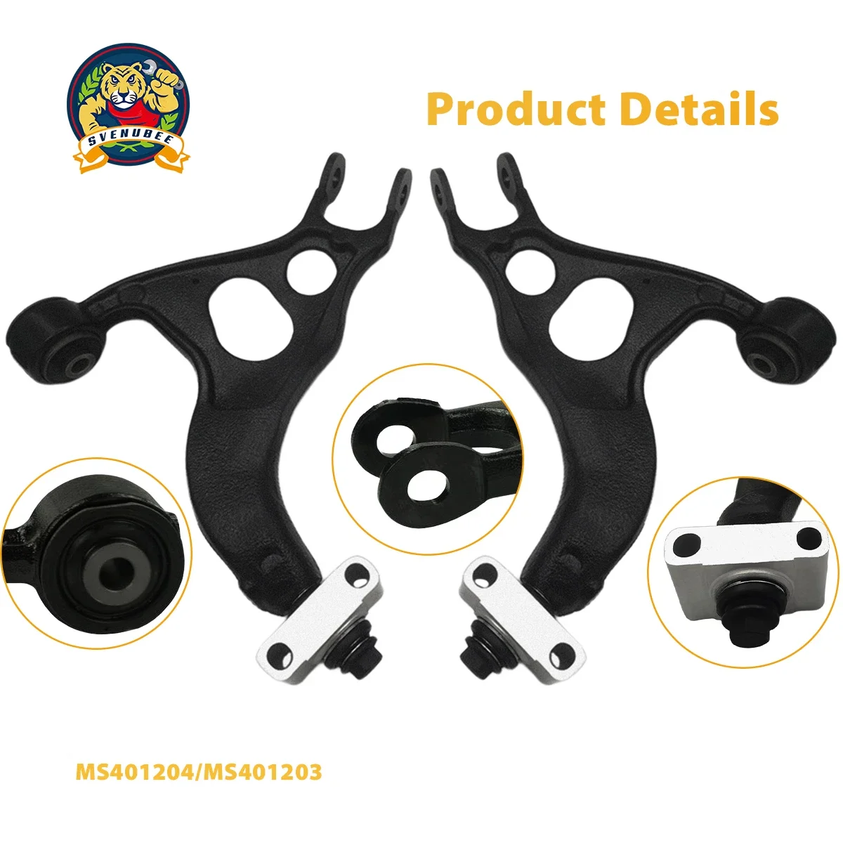 Svenubee Pair Rear Upper Control Arm Suspension Sets 2pcs for Ford ...