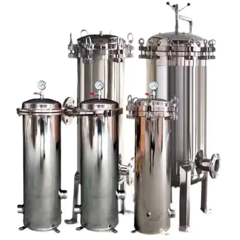 Water Treatment SS304 Stainless Steel Cartridge Filter Housing 5*10 20 ...