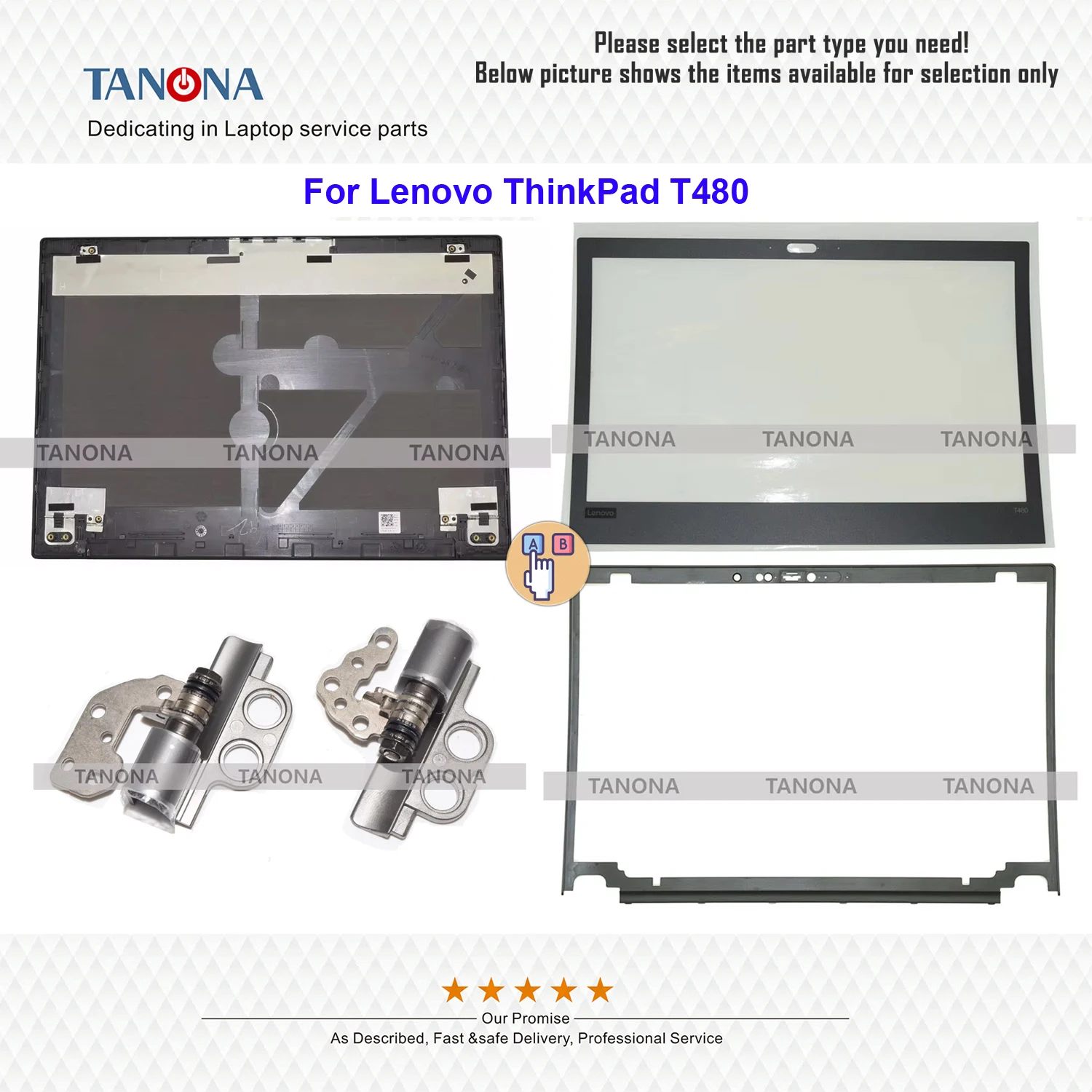 Original-New-01AX954-01YR487-Blk-For-Lenovo-ThinkPad-T480-Lcd-Cover ...