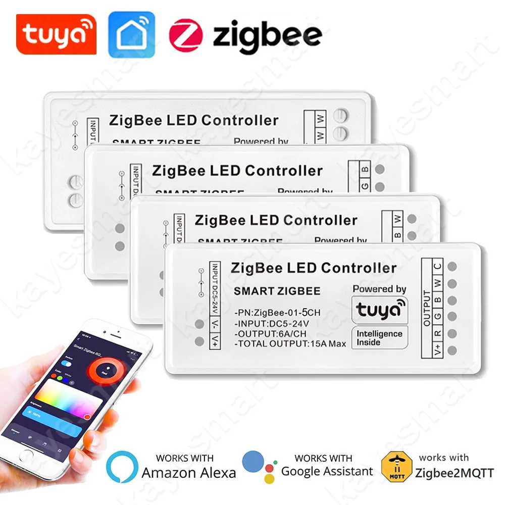 Tuya-Zigbee-RGB-Led-Strip-Controller-for-Single-Color-RGB-RGBW-RGB-CCT ...