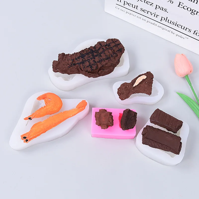 Pork-Ribs-Steak-and-Shrimp-Modeling-IY-Silicone-Kneading-Mold-Chocolate ...