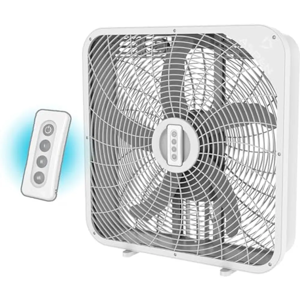 20-Box-Fan-3-Speeds-RF-Remote-Control-2000CFM-Airflow-Window-Fitting ...