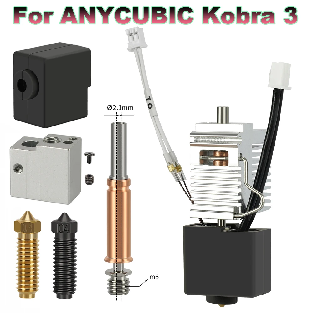 Hotend Kit For Anycubic Kobra 3 Combo 3D Printer Parts K3 Hot End ...