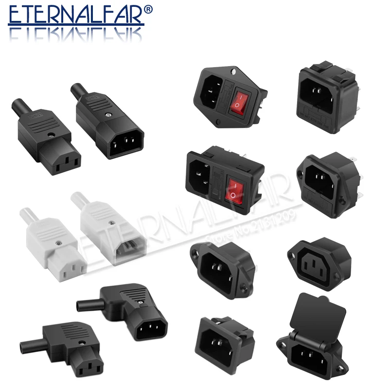 Copper-CE-IEC320-C13-C14-AC-Power-Panel-Socket-PDU-UPS-Rewirable-Wiring ...