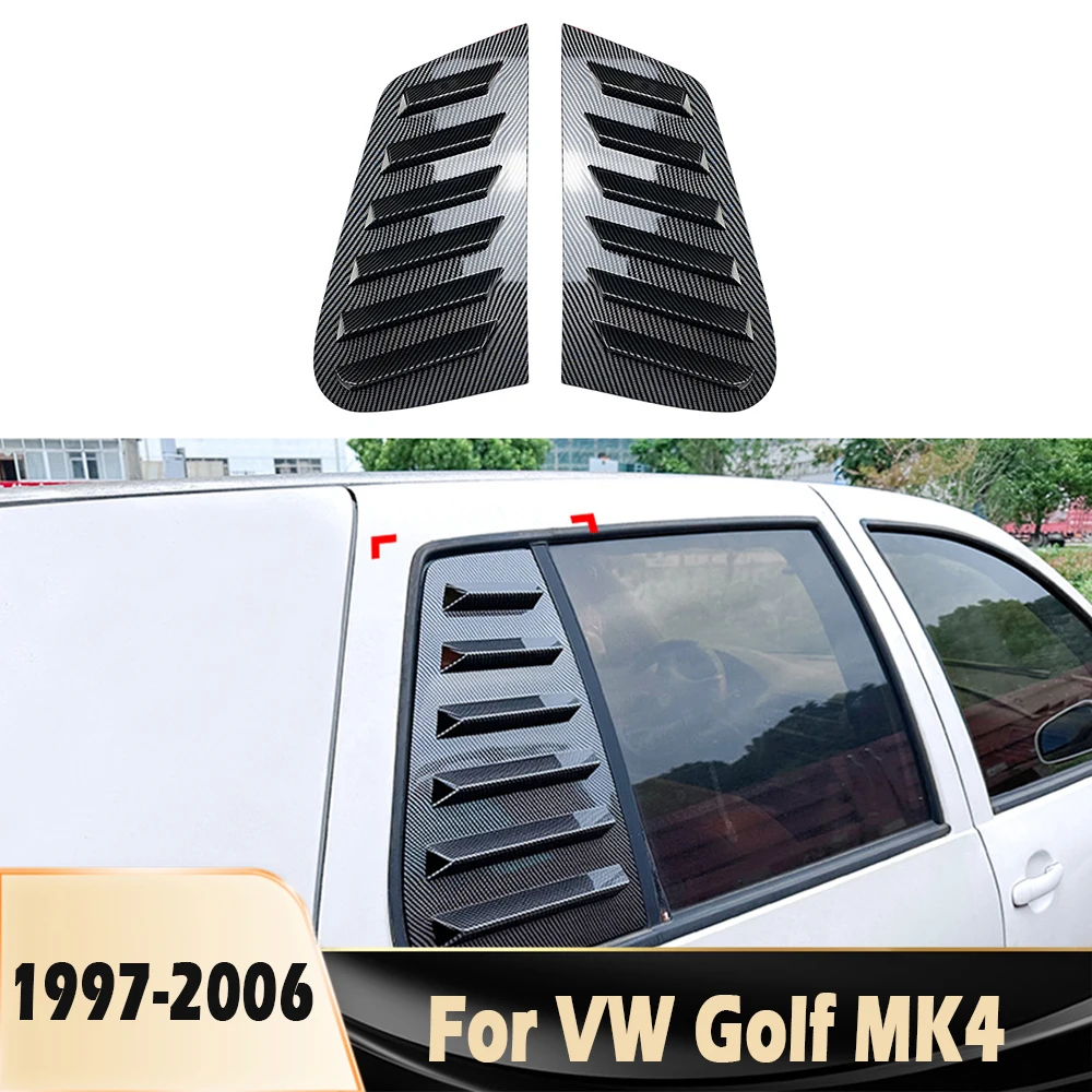 Pair-ABS-Rearside-Window-Louvers-Shutter-Trim-Cover-For-VW-Golf4-MK4 ...