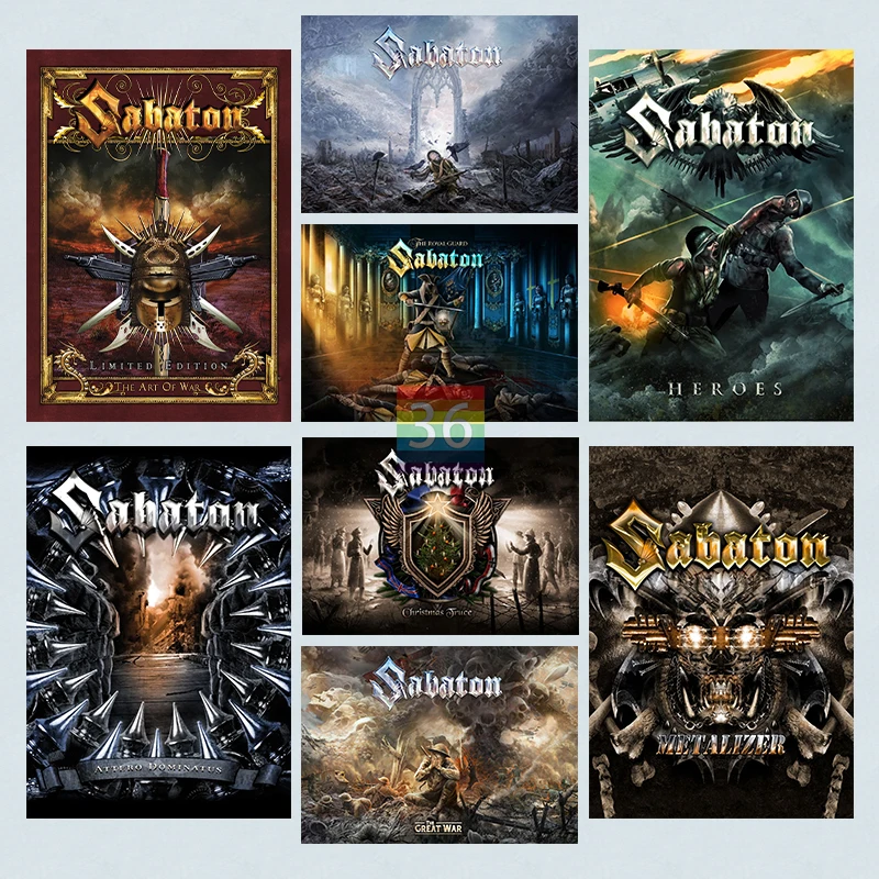 Sabaton Covers Poster Canvas Printing Music Wall Decor Gaming Wall ...