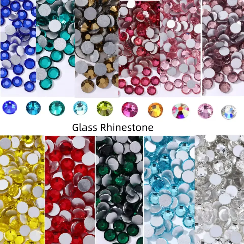 ss6-ss30 Crystal Rhinestones Non Hot Fix Flat Back Strass & Fabric ...