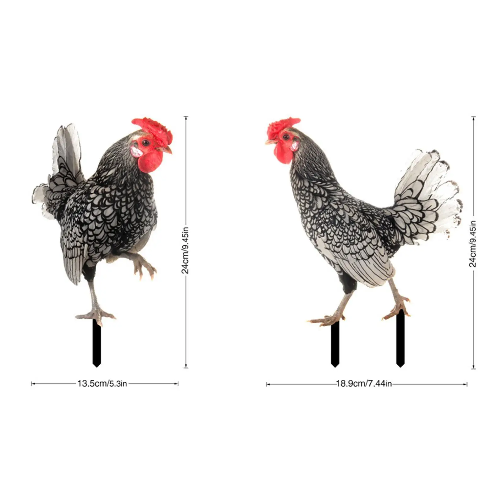 2-Pieces-Acrylic-Garden-Chicken-Stake-Garden-Sign-Novelty-Easy-to-Use ...