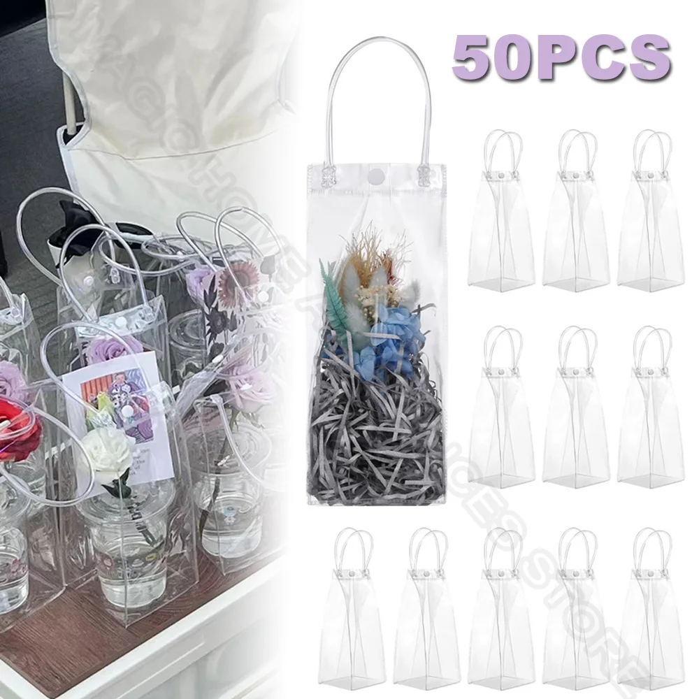 50-Pcs-Clear-Plastic-Gift-Bags-with-Handle-Transparent-Gift-Bag ...