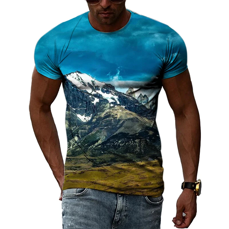 Summer-New-Landscape-Natural-Scenery-Pattern-Men-T-Shirts-Casual-3D ...