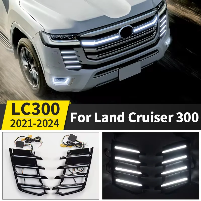 For-2021-2024-Toyota-Land-Cruiser-300-Bumper-Front-Grill-LED-Lamp ...