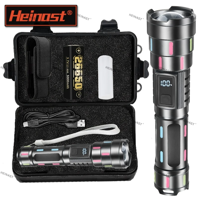 High Power Led Flashlights Long Shot Zoom Super Bright Flashlight Led ...