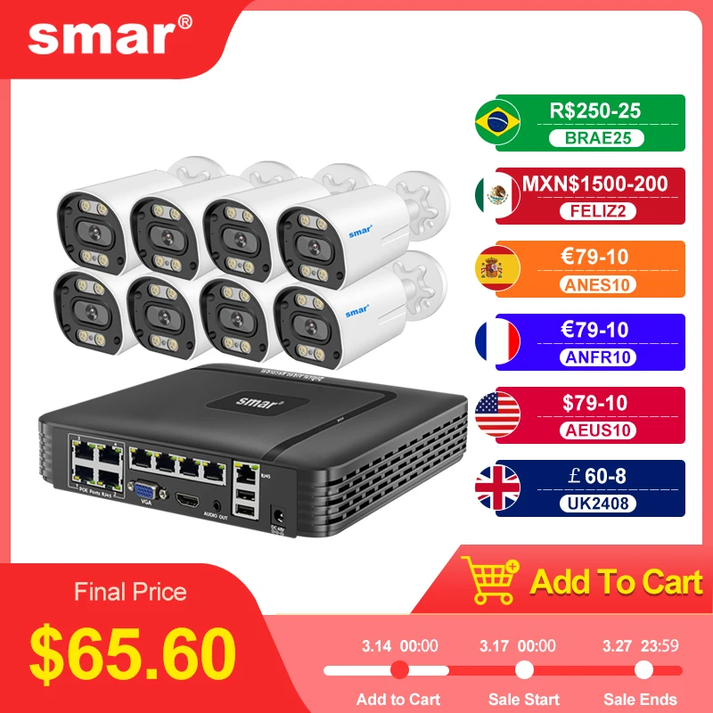 Smar-8CH-4MP-4K-POE-NVR-Security-Camera-System-Kit-H-265-CCTV-Motion ...