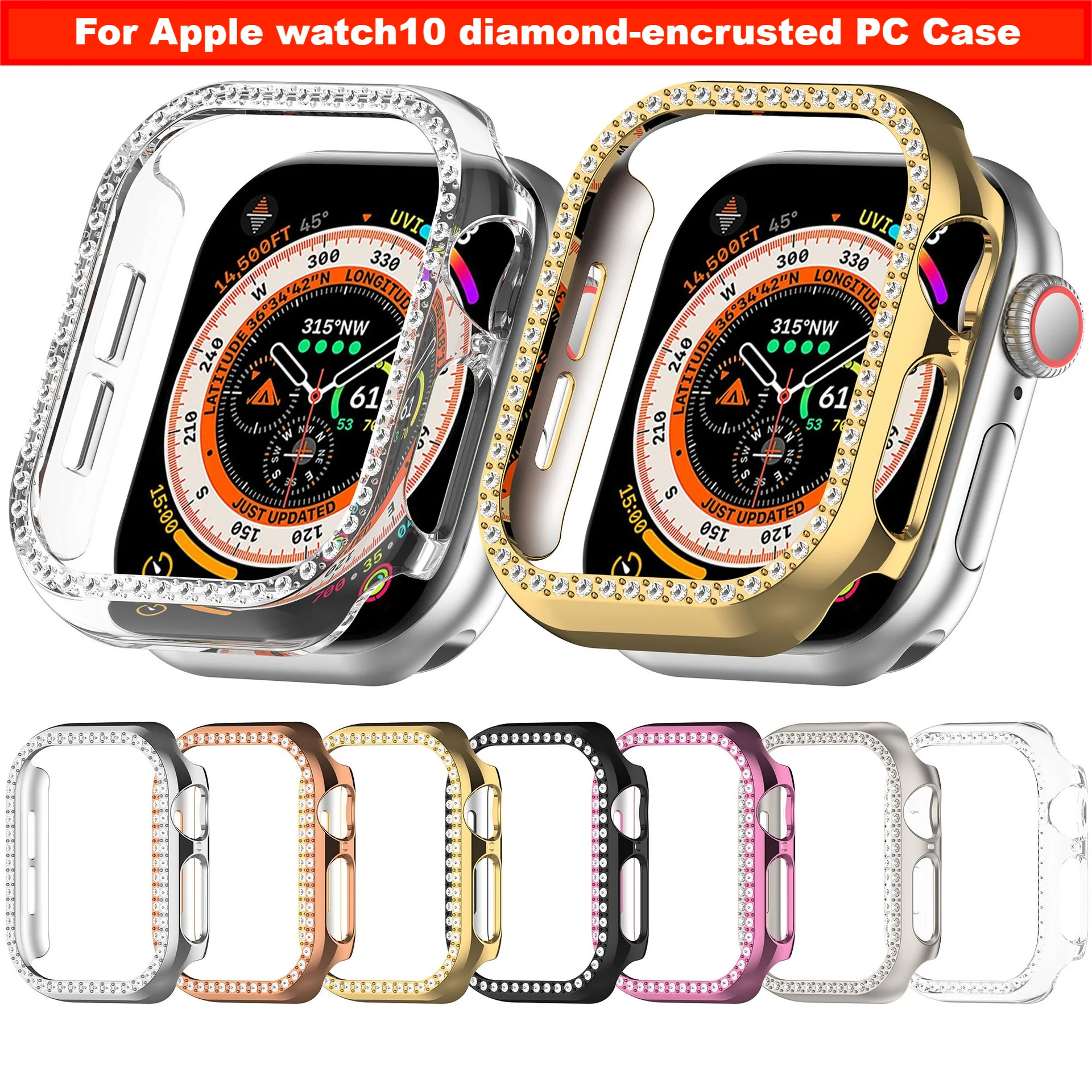 For-Apple-watch-series-10-Apple-watch-10-samrt-watch-case-diamond ...
