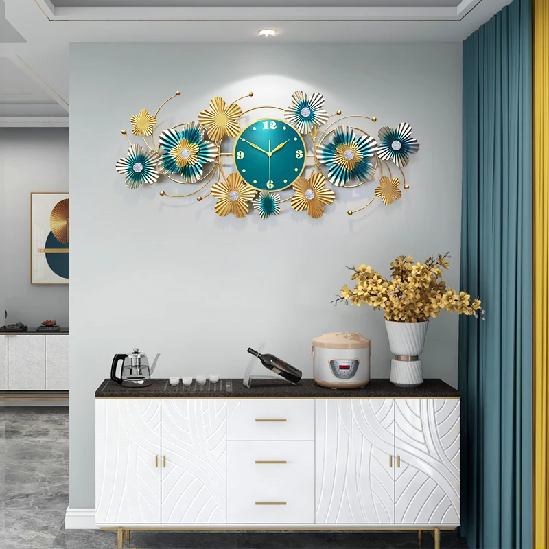 3D-Flower-Wall-clock-Wall-stickers-modern-design-Home-decor-wall ...