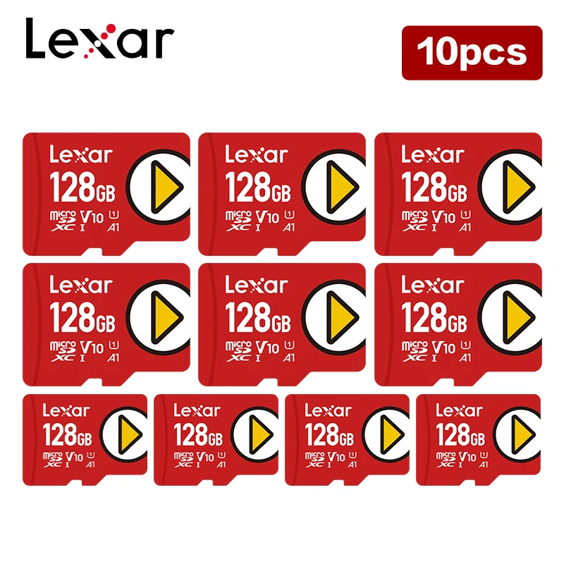 10PCS-Lot-Lexar-PLAY-Micro-SD-Card-128GB-Up-to-150MB-s-microSDXC-TF ...