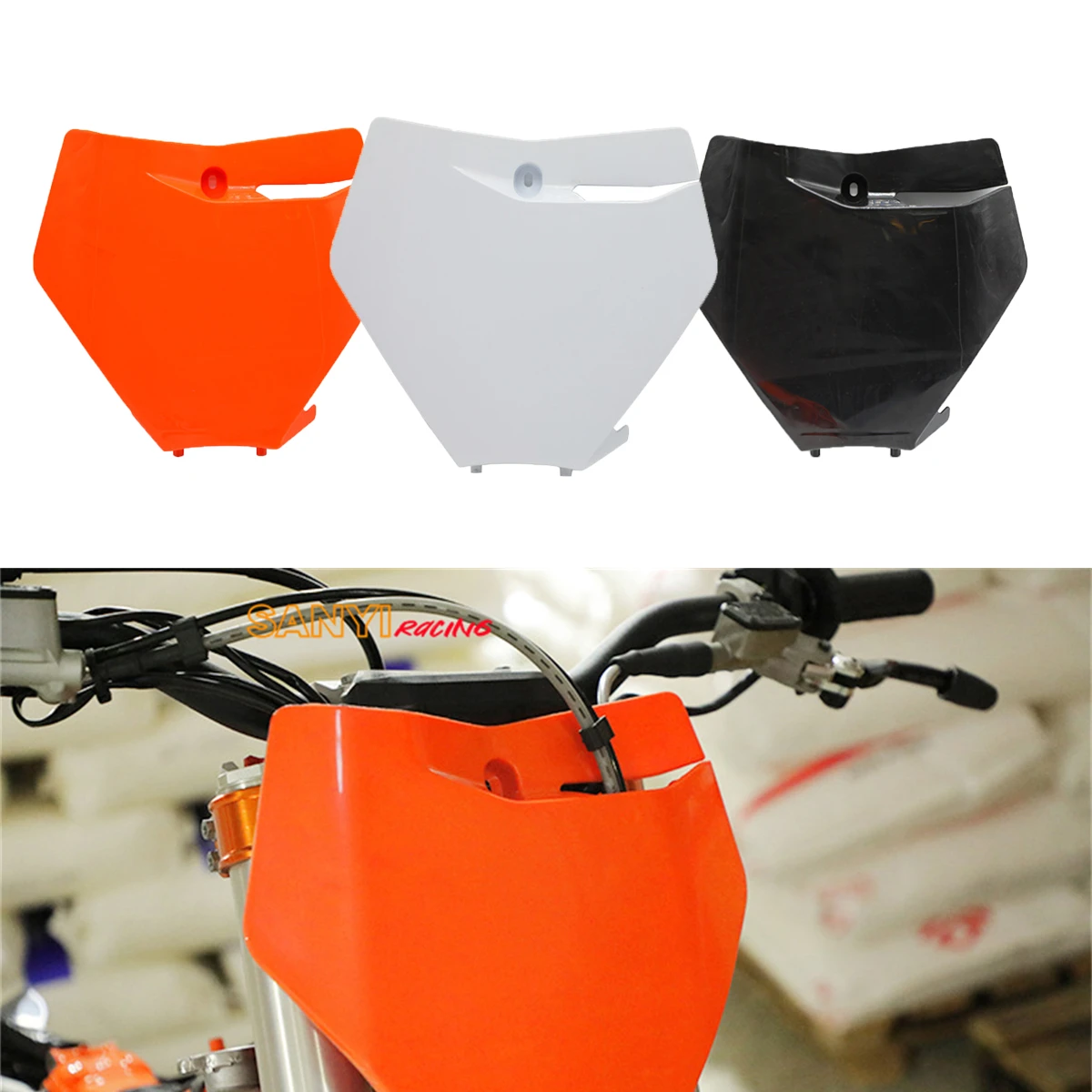Plastic Motorcycle Front Number Plate | Ktm Sx Motorcycle Dirt Bike ...