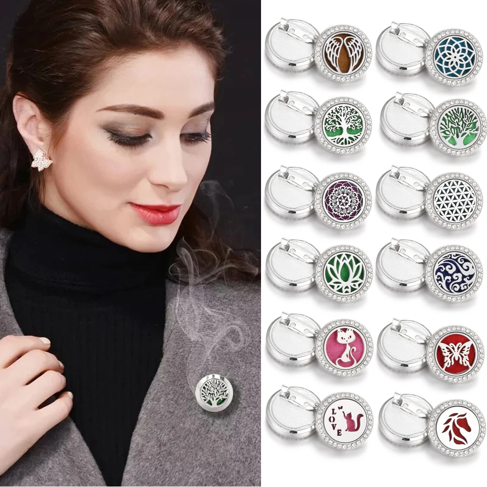 Broches-de-joyer-a-de-aromaterapia-difusor-de-Aroma-broche-de-rbol-de ...