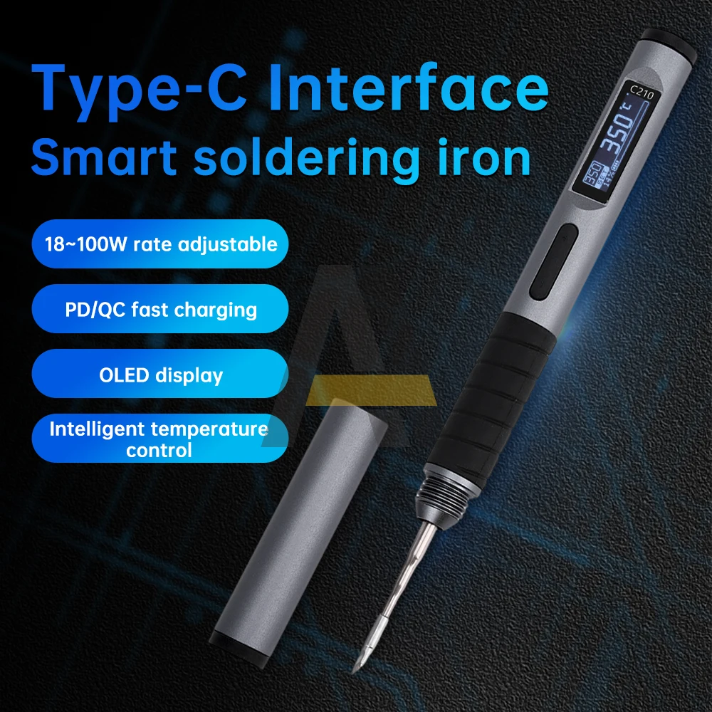 100W-Smart-Electric-Soldering-Iron-Pen-Type-c-Adjustable-Constant ...